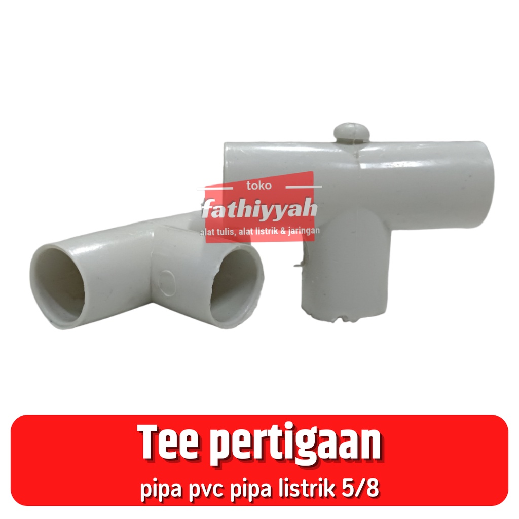 Jual tee pertigaan pipa listrik pipa pvc 5/8 kualitas bagus | Shopee ...