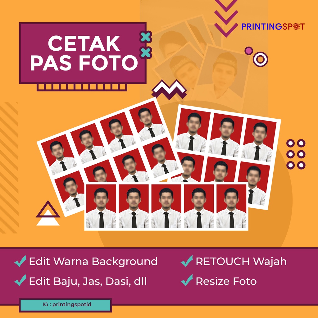 Jual Paket Cetak Pas Foto Photo 2x3 3x4 4x6 / Jasa Cetak print pasfoto Kertas Foto Glossy Murah ...