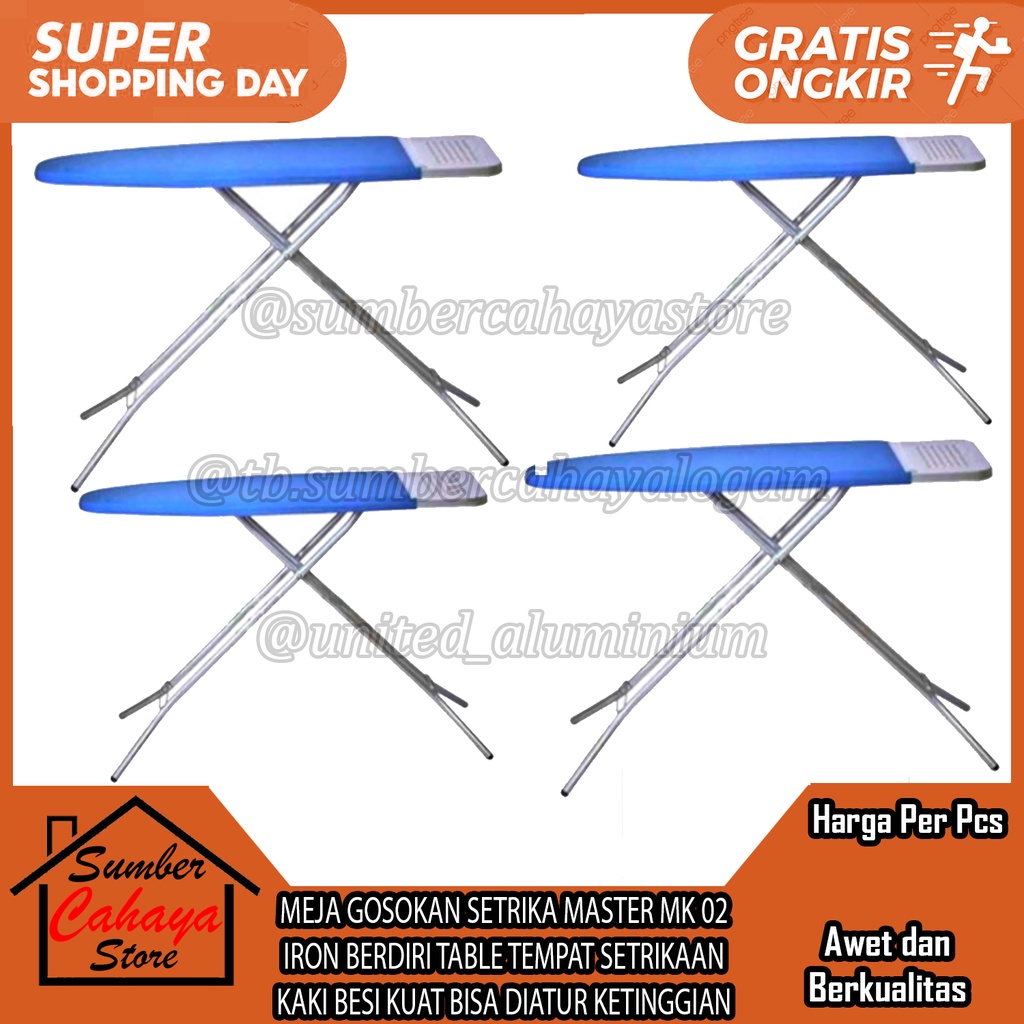 Jual MEJA GOSOKAN SETRIKA MEREK MERK MASTER MK 02 IRON BERDIRI TABLE ...