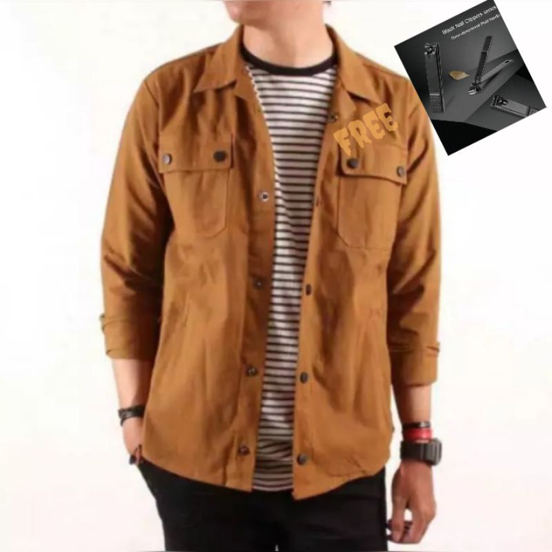 Jual Jaket Semi Parka Pria Wanita / Jaket Kemeja Casual Distro | Shopee ...