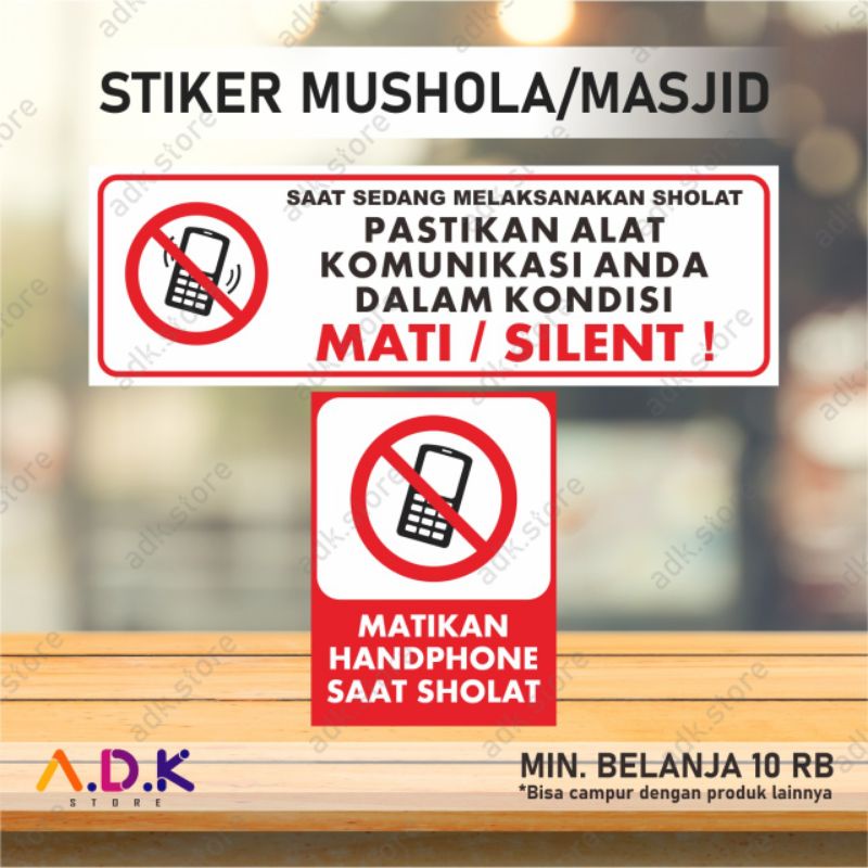Jual STIKER MUSHOLA/MASJID | STIKER MATIKAN HP | Shopee Indonesia