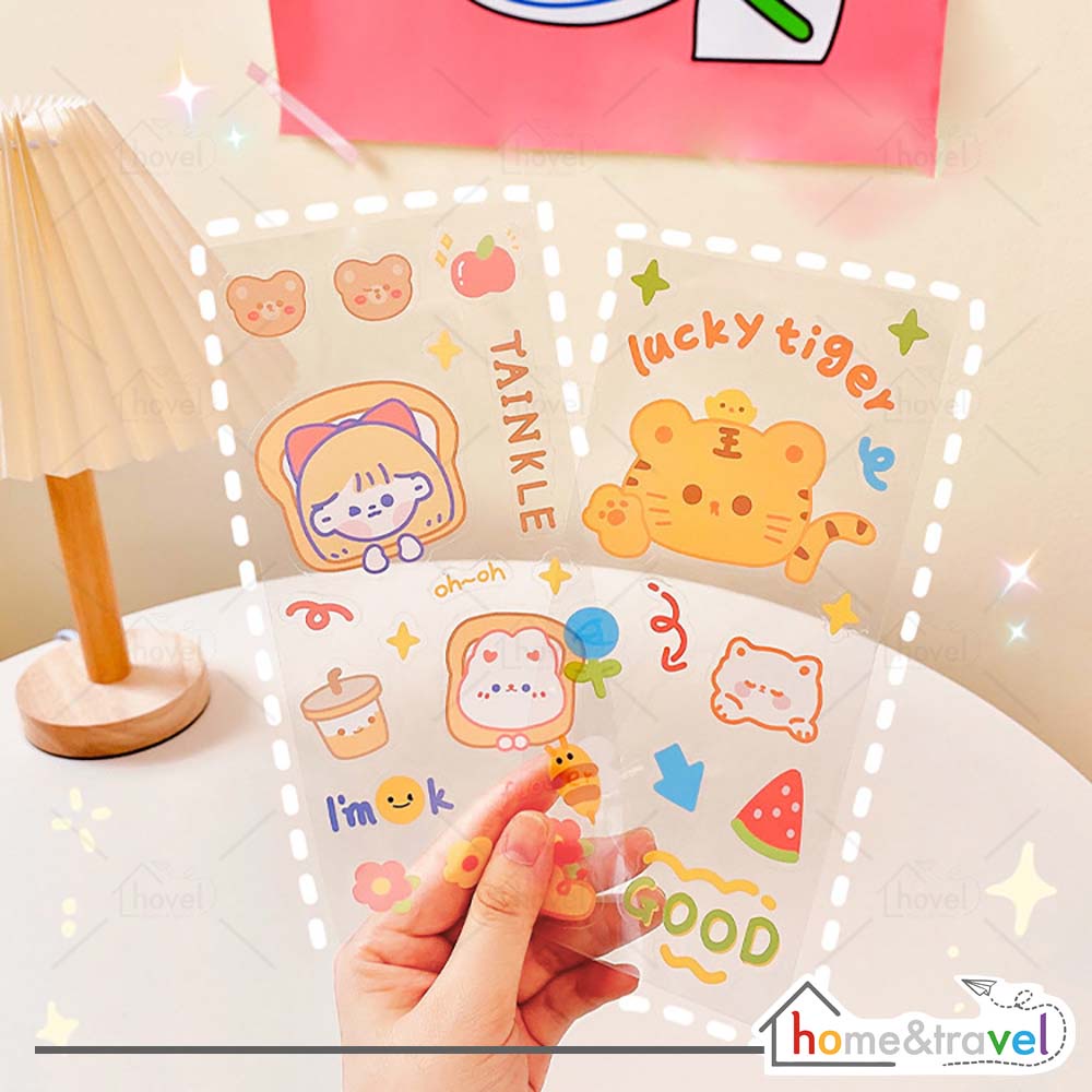 Jual HOVELSHOP Sticker Set Cartoon Diary Book Decoration Beruang ...