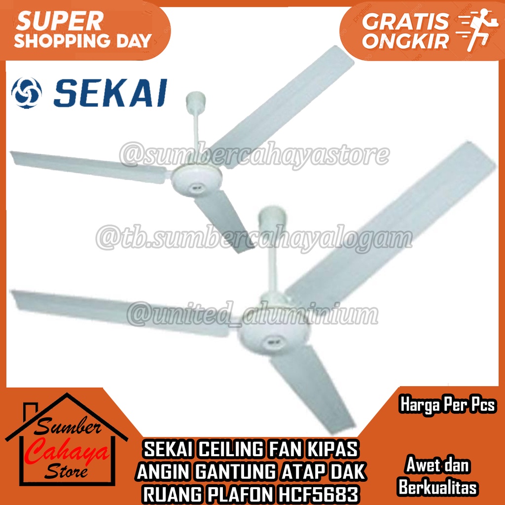 Jual Kipas Angin Baling Ceiling Fan Sekai HCF 5683 HCF5683 ANGEN ...