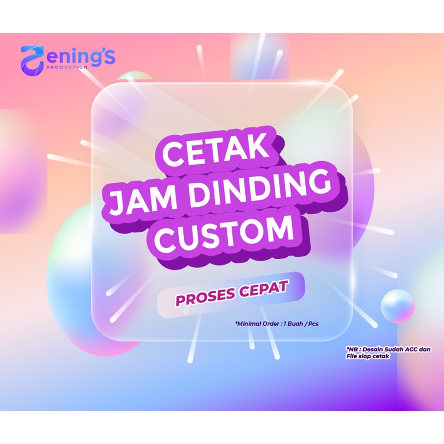 Jual CETAK JAM DINDING CUSTOM DENGAN DESAIN UNIK DAN HARGA MENARIK ...