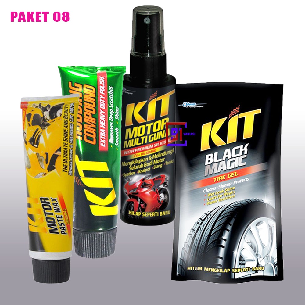 Jual Kit Black Magic Tire Gel Semir Ban - Kit Rubbing Compound - Kit ...