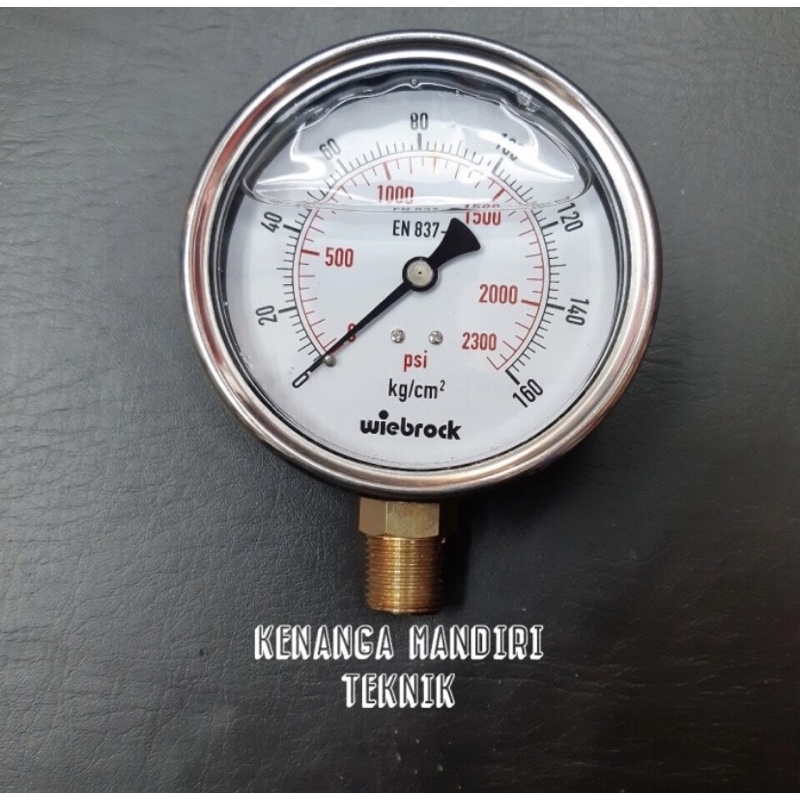 Jual Pengukur Tekanan / Pressure Gauge Merk Wiebrock 4” inch 160 bar ...