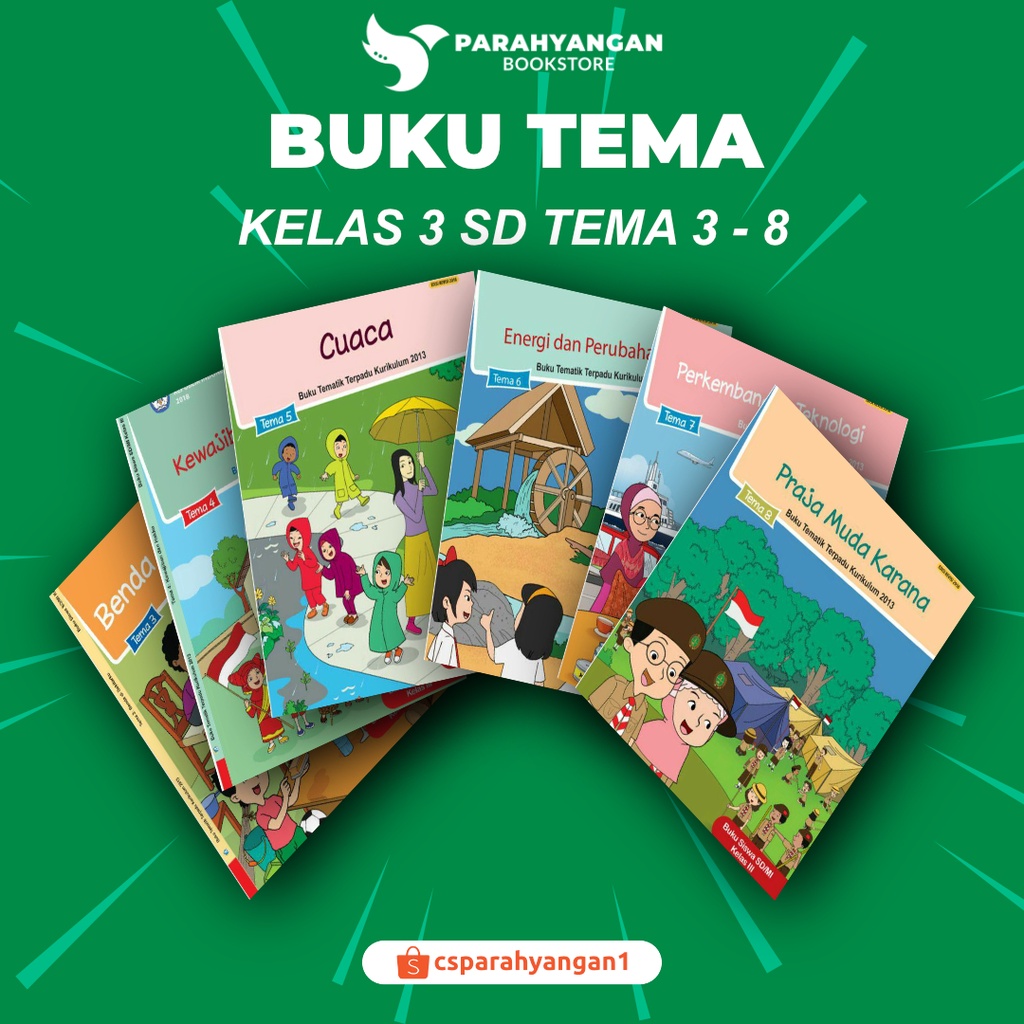 Jual Buku Tematik Tema 3, 4, 5, 6, 7, 8 Kelas 3 SD/MI Semester 1 Dan 2 Kurikulum 2013 Edisi ...
