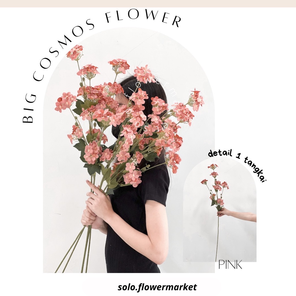 Jual BIG COSMOS FLOWER 35 KUNTUM COSMOS FLOWER DAISY KRISAN ARTIFICIAL ...