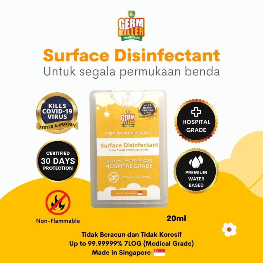 Jual Germ Killer Surface Disinfectant 20 ml | Shopee Indonesia