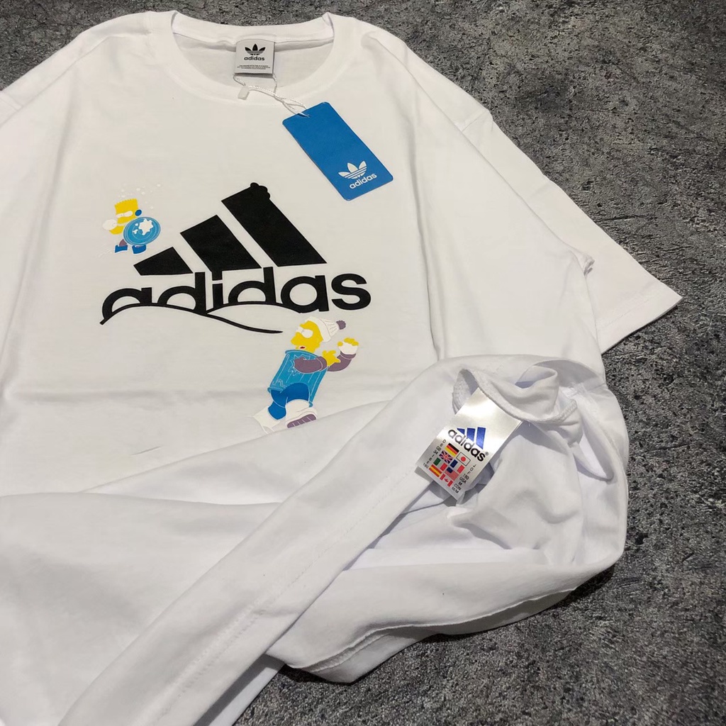 Jual kaos Distro ADIDAS Simpson Hitam Putih Size USA Lengan Pendek Pria ...
