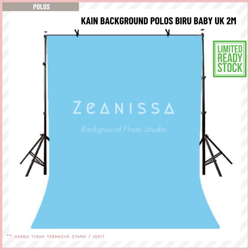 Jual Kain Background Backdrop latar layar Studio Foto Biru baby 2 ...