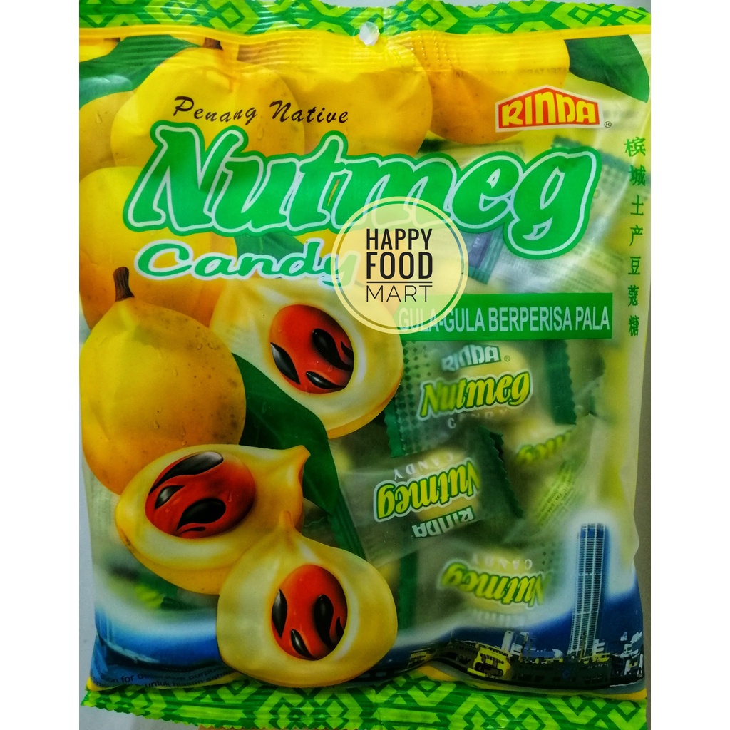 Jual [MURAH] RINDA NUTMEG CANDY 100 GRAM/PERMEN PALA IMPOR/KEMBANG GULA ...