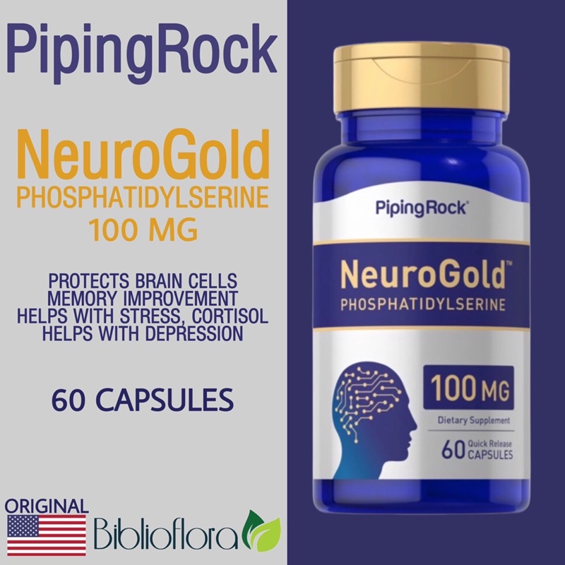 Jual Piping Rock NeuroGold Phosphatidylserine 100 mg 60 Capsules Brain ...