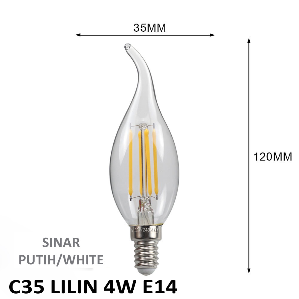 Jual LAMPU LED Filamen 4 watt Edison 4w / Filament LED 4 w bulb 4watt ...
