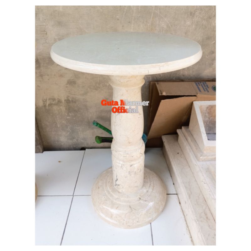Jual Meja Teras / Meja Kopi Batu Marmer Putih Model Minimalis | Shopee ...