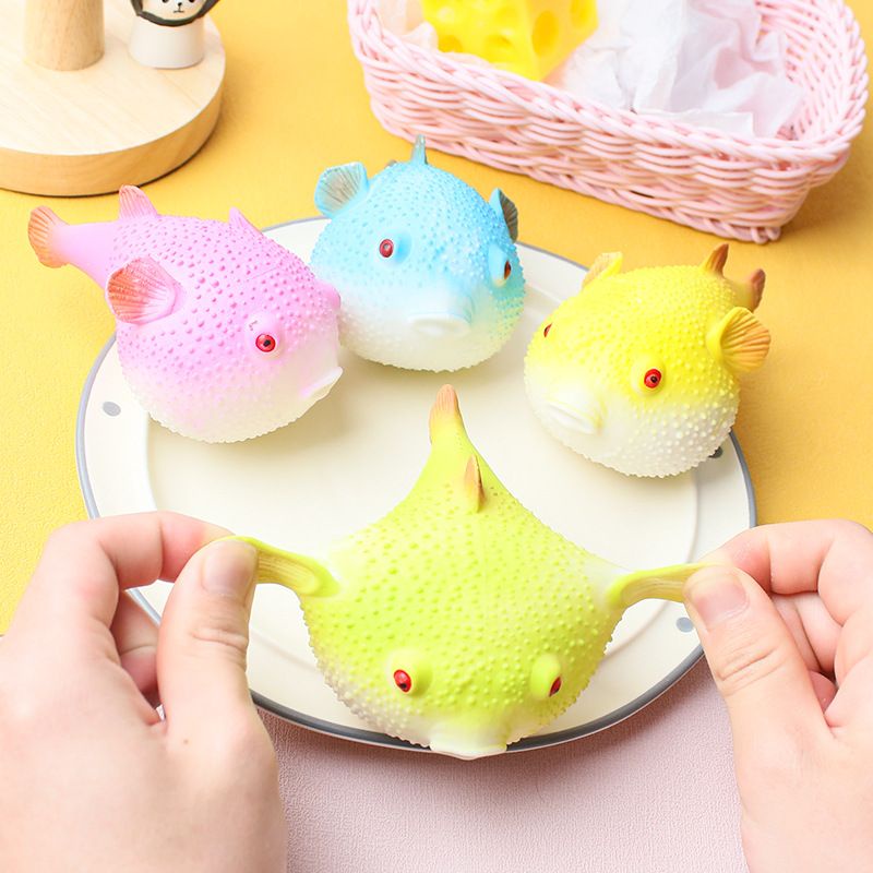 Jual Squishy Anti Stress Ikan Puffer Squeeze Puffer Fish | Shopee Indonesia