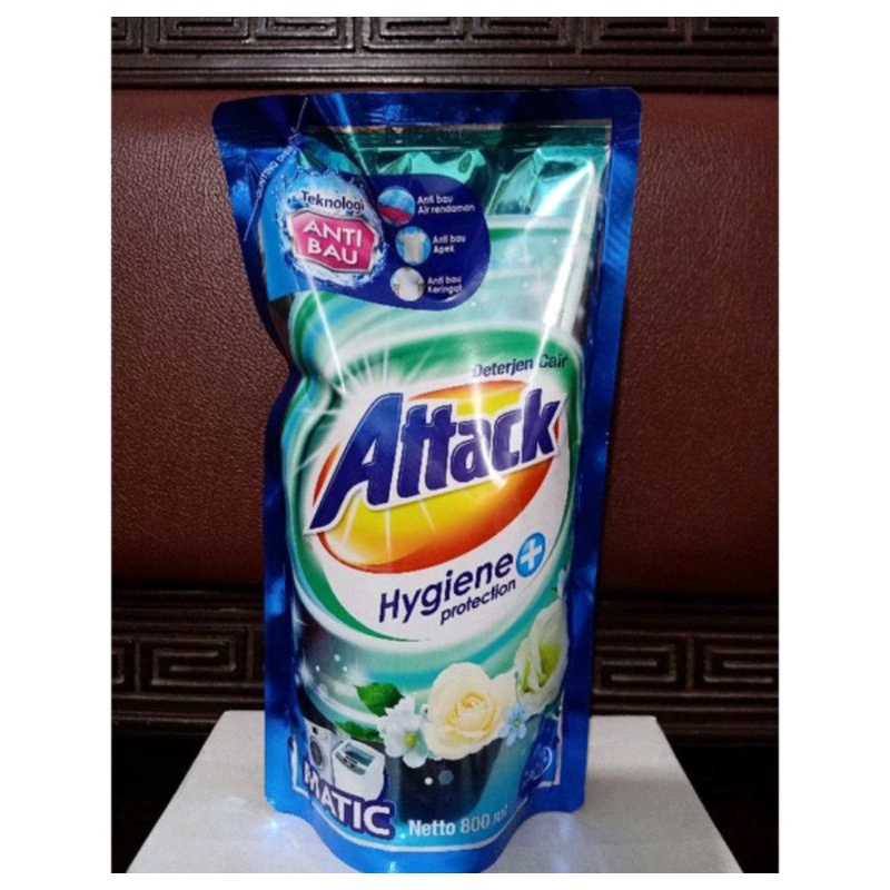 Jual Attack Hygiene Plus Deterjen Cair Semua Mesin Cuci 800ml | Shopee Indonesia