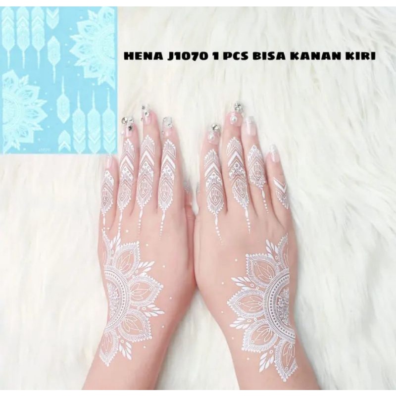 Jual HENNA INSTAN TATO /HENNA WEDDING / henna tempel / hena instan 1 LEMBAR BISA KANAN KIRI FREE ...