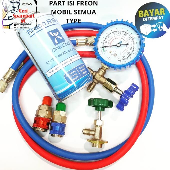 Jual Paket Isi Freon Ac Mobil Kulkas Manifold Selang Adaptor Selang ...
