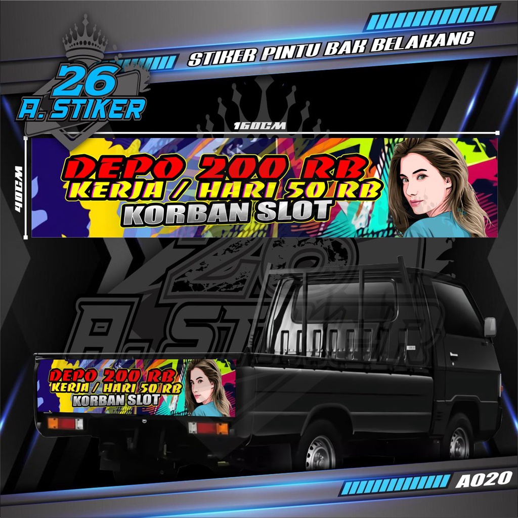 Jual Stiker Decal Pintu Bak Belakang KORBAN SLOT L300, FUTURA, NEW ...