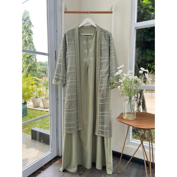Jual Sena Baju Gamis Brukat Outer & Inner Terpisah Kondangan Pesta ...