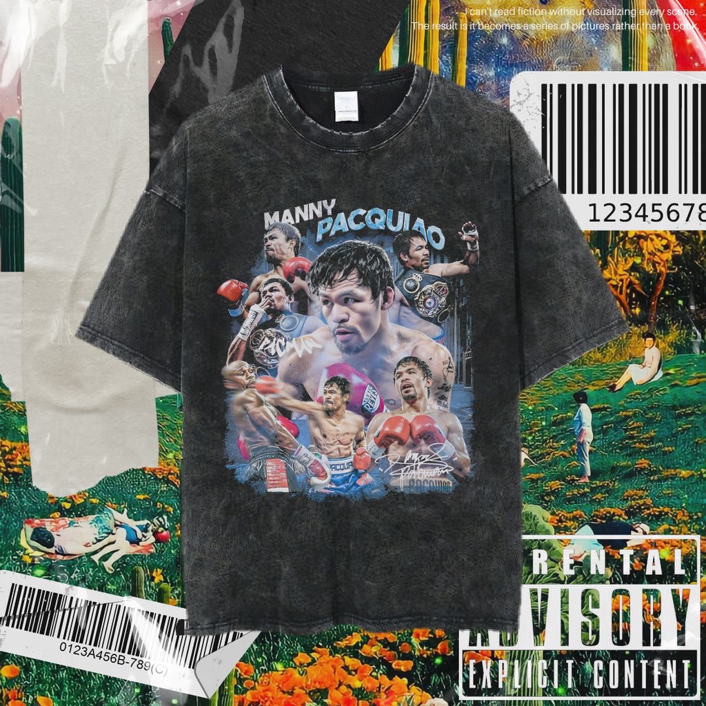 Jual Psycho Crucify "Manny Pacquiao PacMan" Oversized T-Shirt | Stone ...