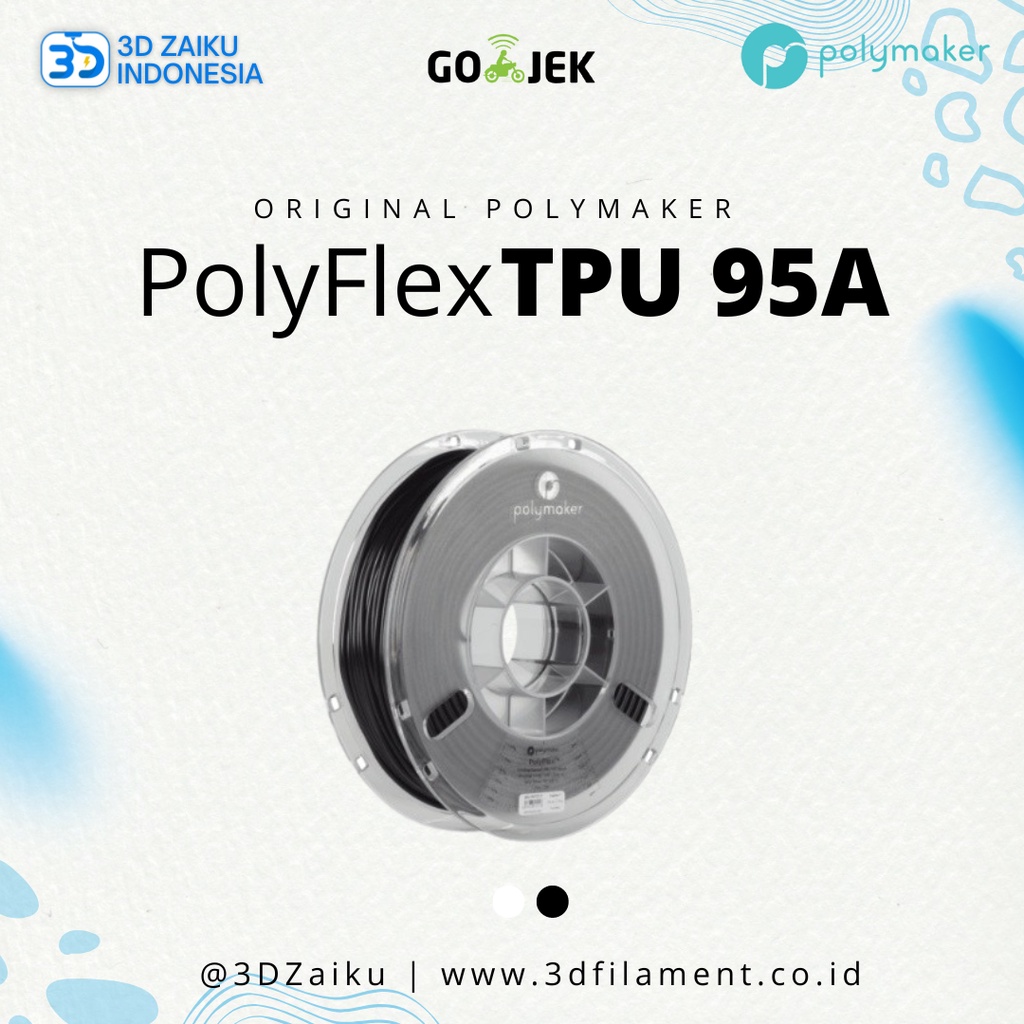 Jual Original PolyMaker PolyFlex TPU 95A 3D Printer Flexible Filament | Shopee Indonesia