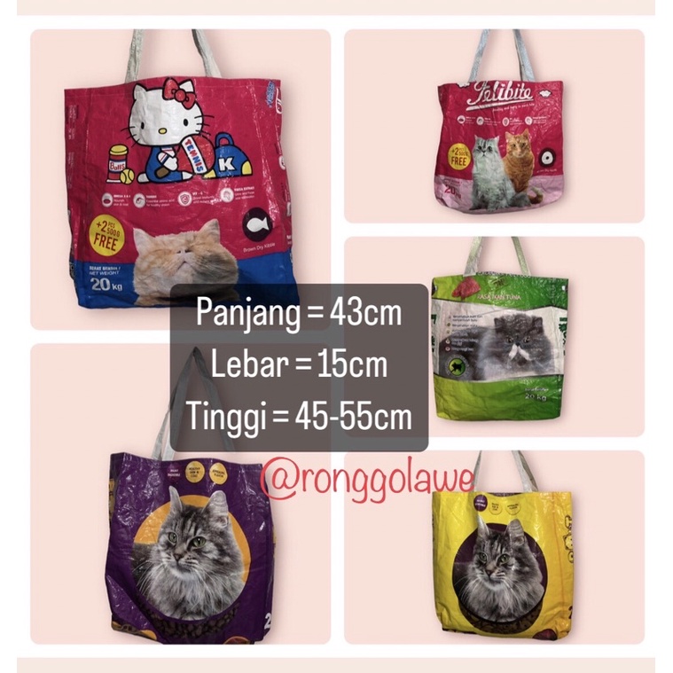 Jual Recycle Bag Tote Bag Tas Laundry karung kucing anjing | Shopee ...