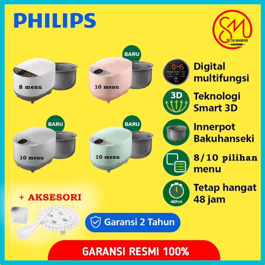 Jual PHILIPS HD4515 Rice Cooker Digital 1.8 Liter Fuzzy Logic - HD 4515 ...