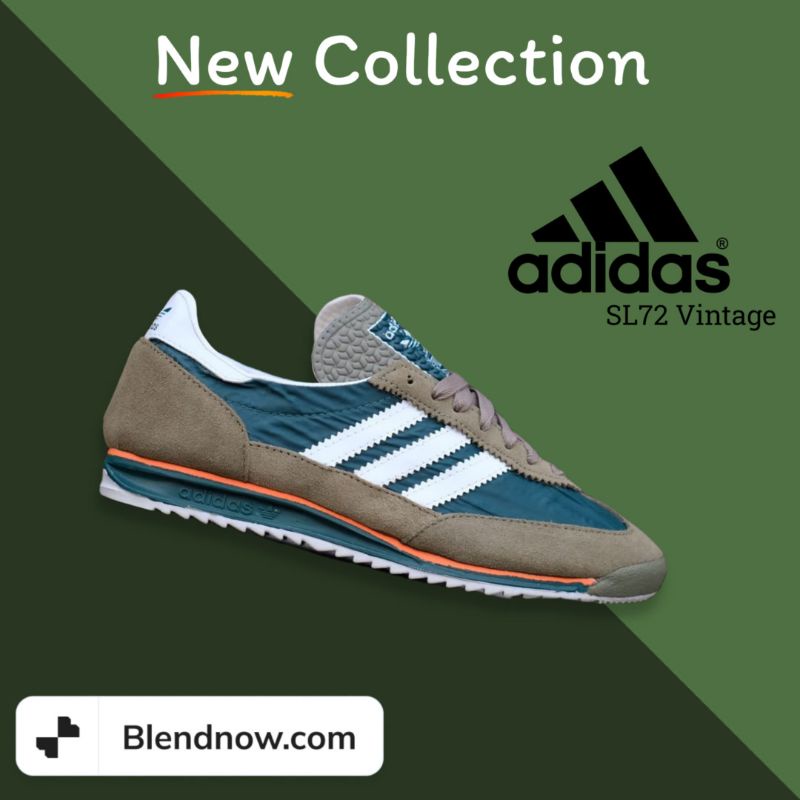 Jual SEPATU PRIA ADIDAS SL72 VINTAGE ORIGINAL GREEN OLIVE SNAEKERS ...