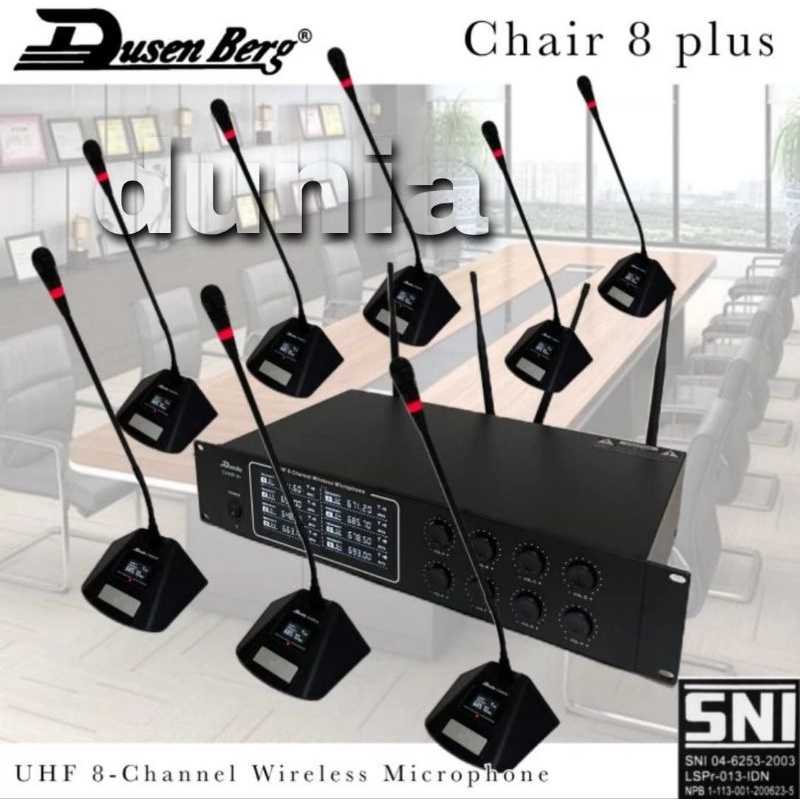 Jual MICROPHONE MIC MEJA CONFERENCE PODIUM dusen berg chair 8 plus UHF ...