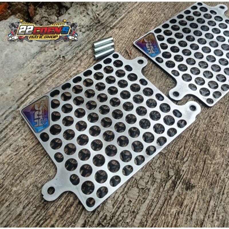 Jual Cover Radiator HRC titanium VARIO 125 150 PCX ADV | Shopee Indonesia