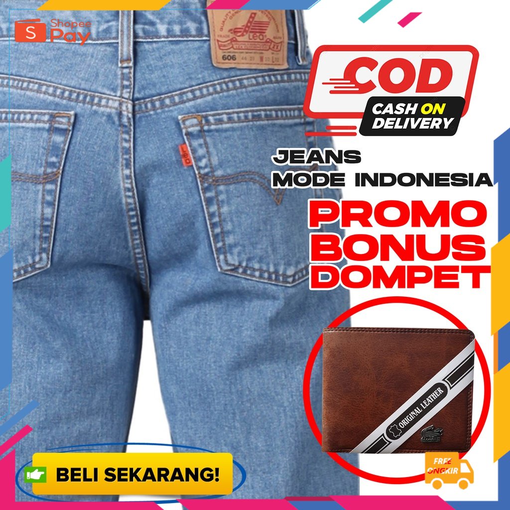 Jual KOREAN STYLE JUMBO SIZE / Celana Jeans Pria LEA 606 Grade Original ...