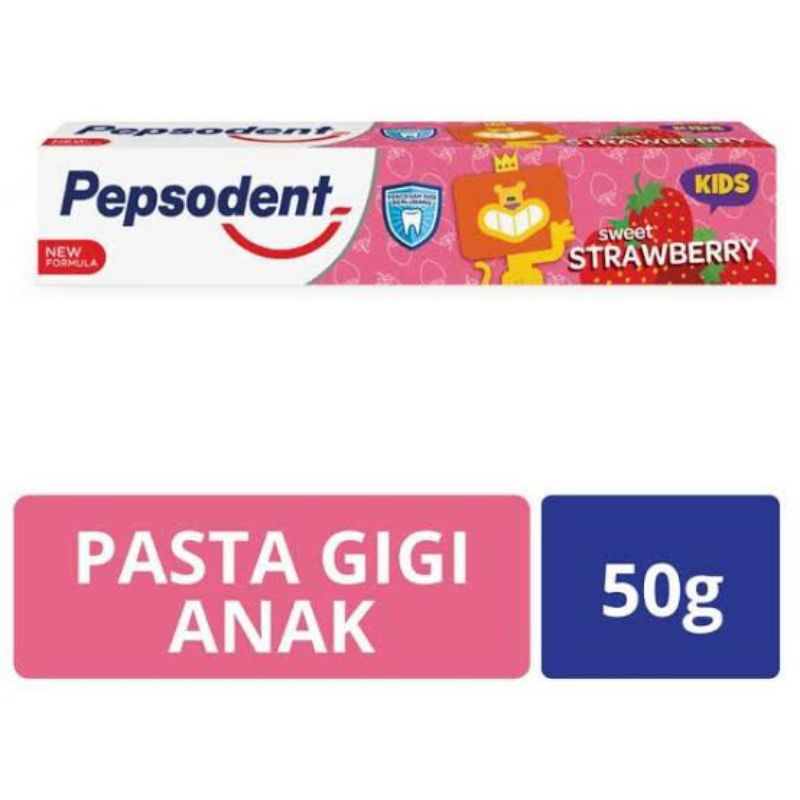 Jual Odol PEPSODENT Kids Sweet Strawberry [50g] - Pasta Gigi Anak Rasa ...
