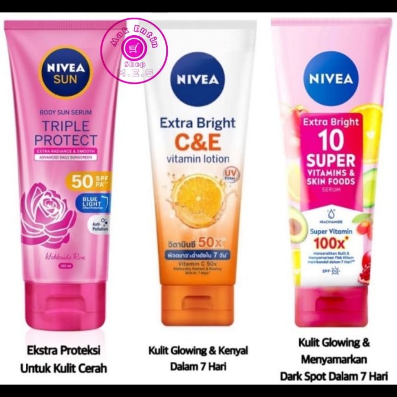 Jual NIVEA SUN Triple Protect Body Serum Extra Radiance & Smooth SPF50 ...