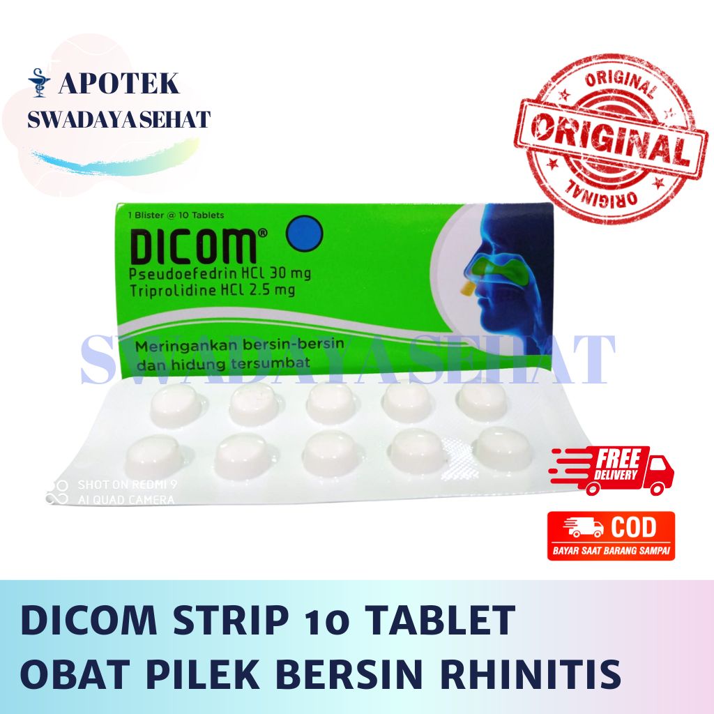 Jual DICOM Strip isi 10 Tablet - Obat Flu Pilek Hidung Mampet Tersumbat ...