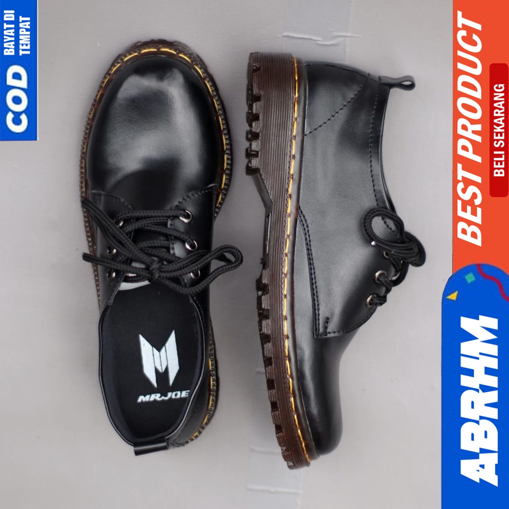 Jual Sepatu Docmart Formal Low Boots Pantofel Hitam Wanita Abrhm Jumi ...