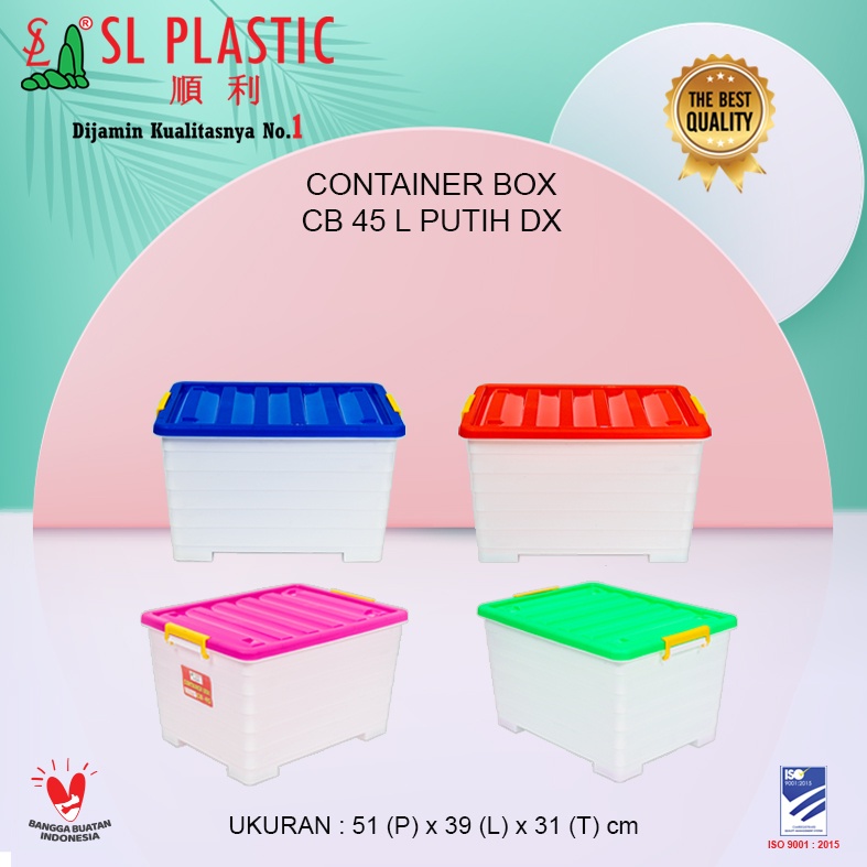 Jual Box Storage / Container Box Kontainer CB- 45 Liter Putih ...
