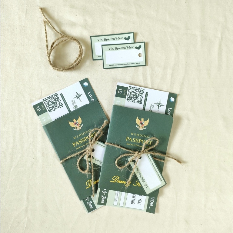 Jual Undangan Pernikahan Passport , Passport Wedding Invitation ...