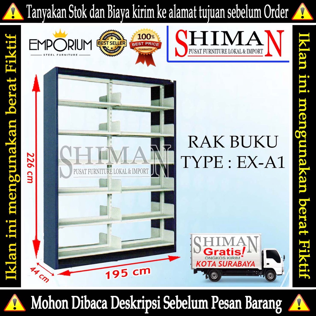 Jual Rak Buku Besi EX A1 EMPORIUM | Rak Buku Perpustakaan | Shopee ...