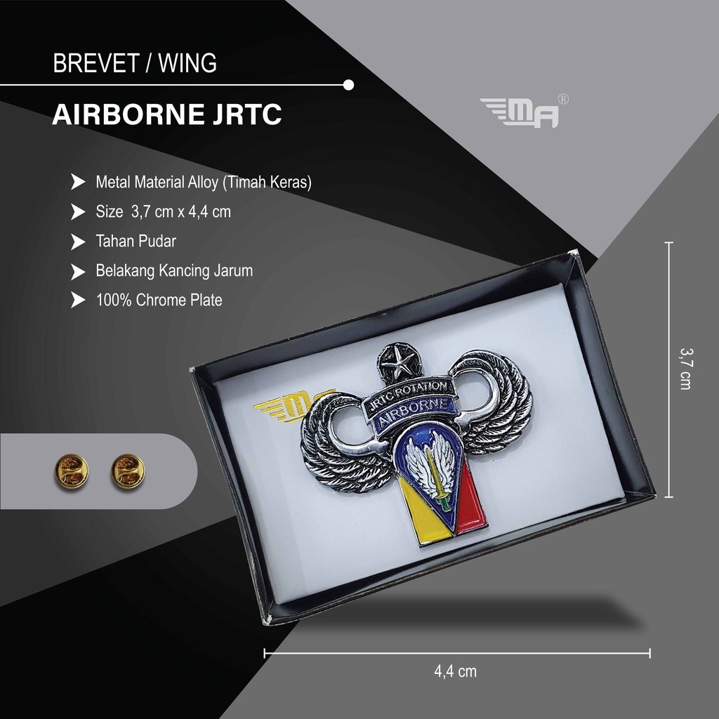 Jual WING AIRBORNE JRTC PDH BRIVET BREVET PIN JRTC | Shopee Indonesia