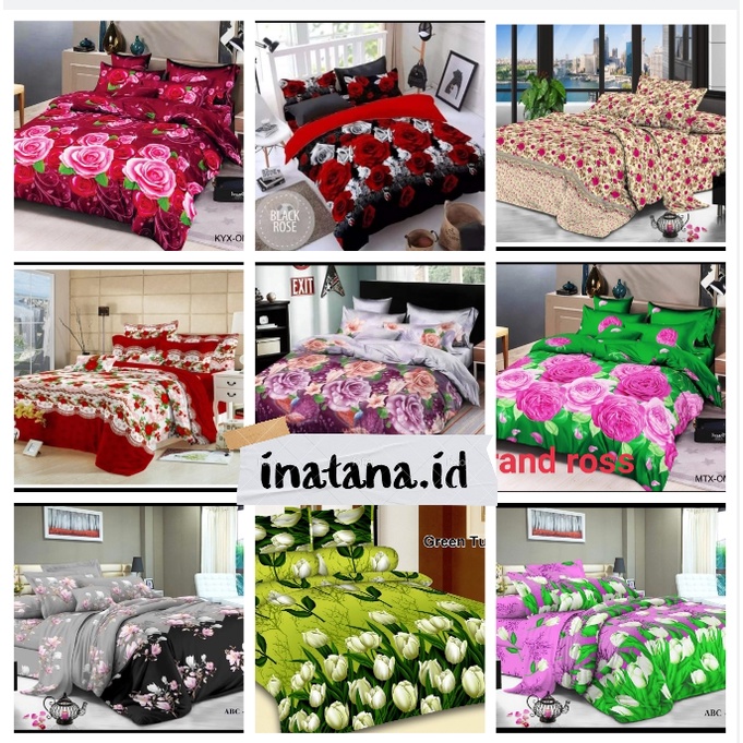 Jual SPREI HOMEMADE MOTIF BUNGA MAWAR BUNGA TULIP MOTIF KEMBANG BUNGA ...