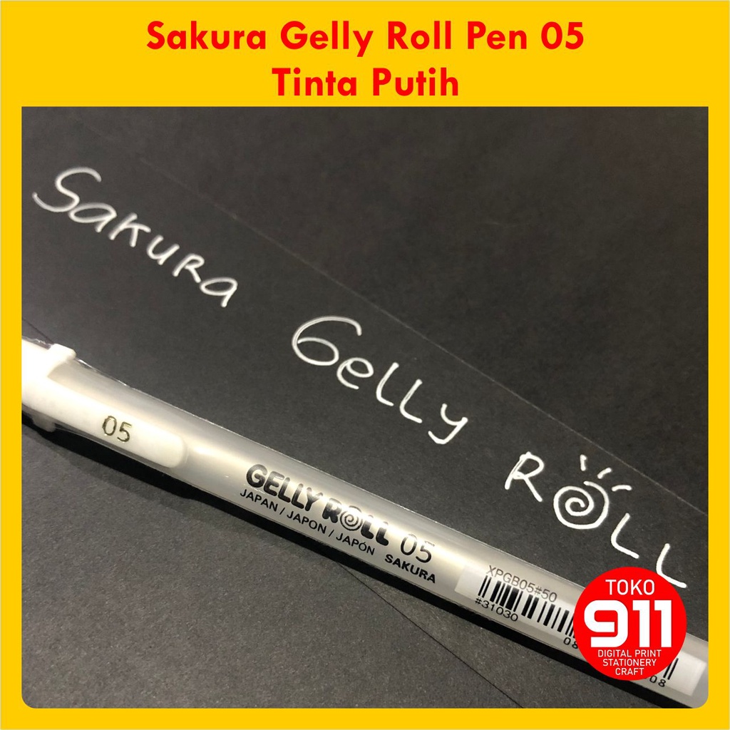 Jual Bolpen Gel Sakura Tinta Putih / Bolpen Putih / Bolpen Gel Sakura ...