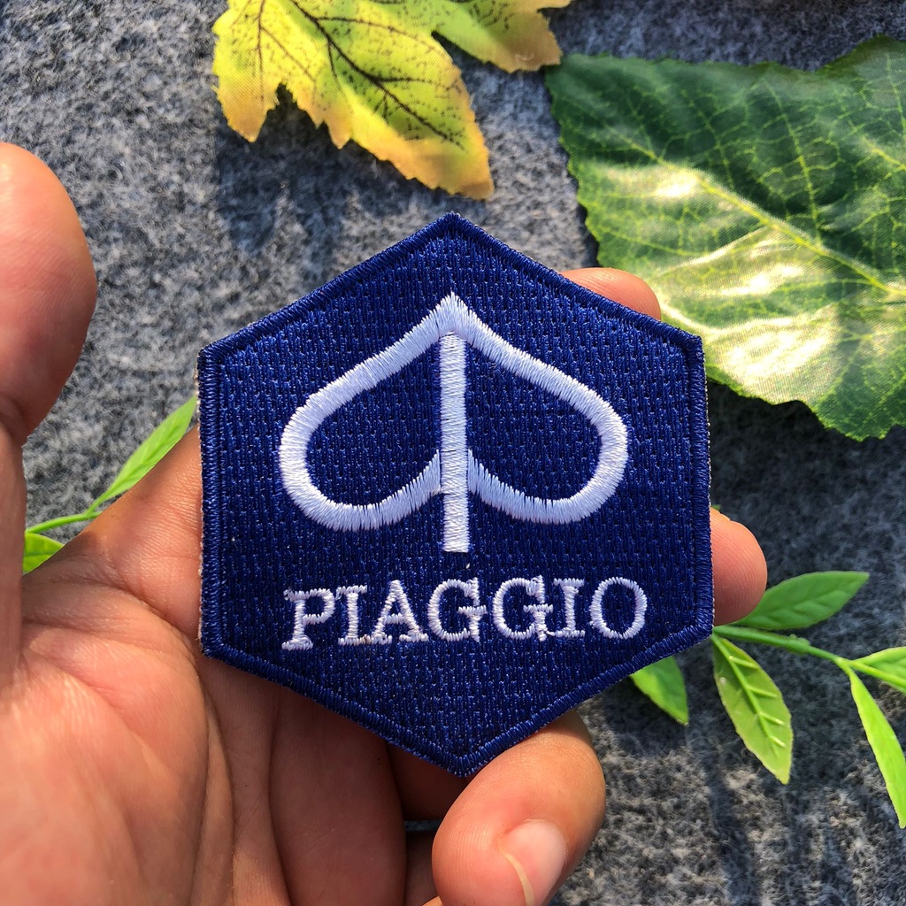 Jual Patch Vespa Piaggio Semi Premium Full Benang Outline Biru Vespa ...