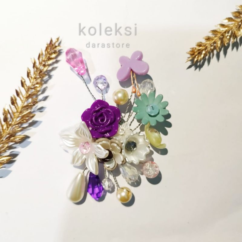 Jual BROS PIN/bross bunga new/rose ungu | Shopee Indonesia