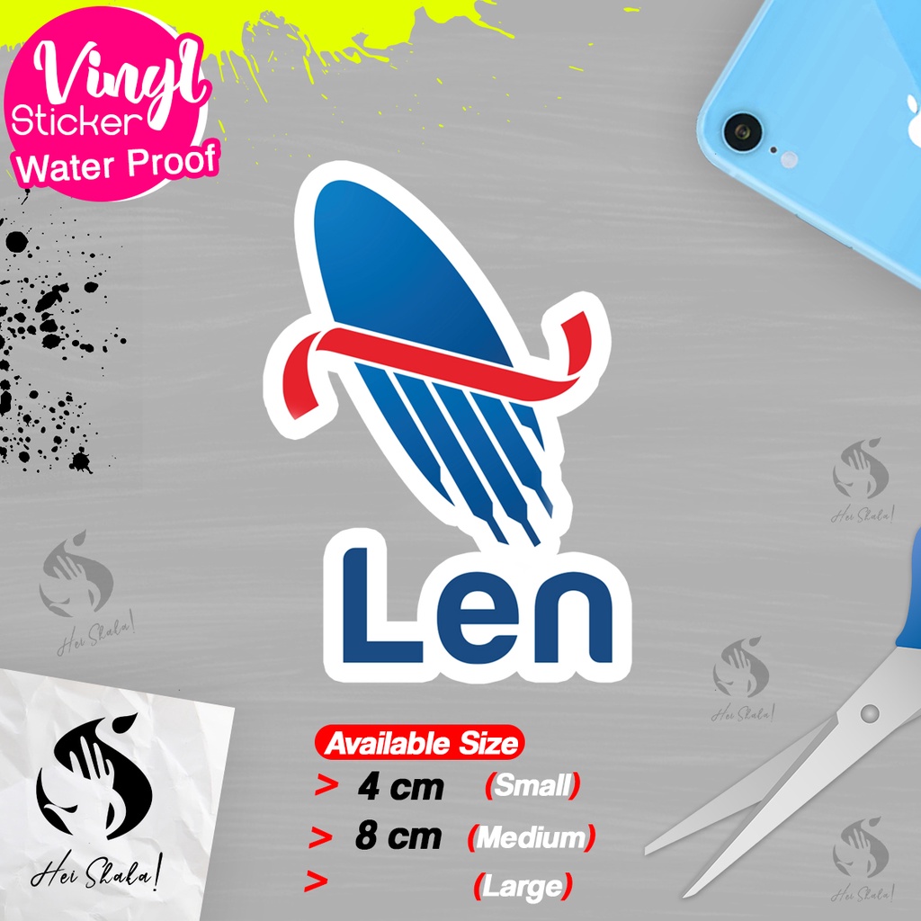 Jual Stiker Len Industri Sticker Logo Perusahaan BUMN Bahan Vinyl Anti ...