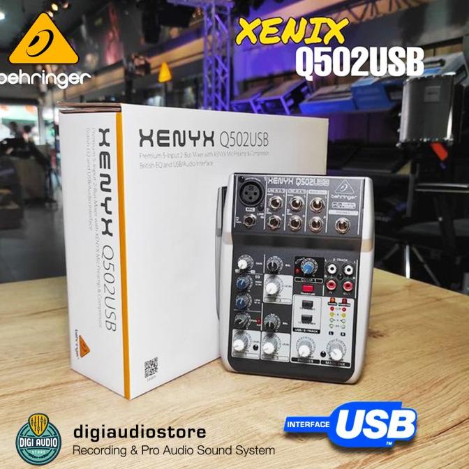 Jual Mixer Behringer Q502USB ( Q 502 USB ) with Soundcard for Recording ...