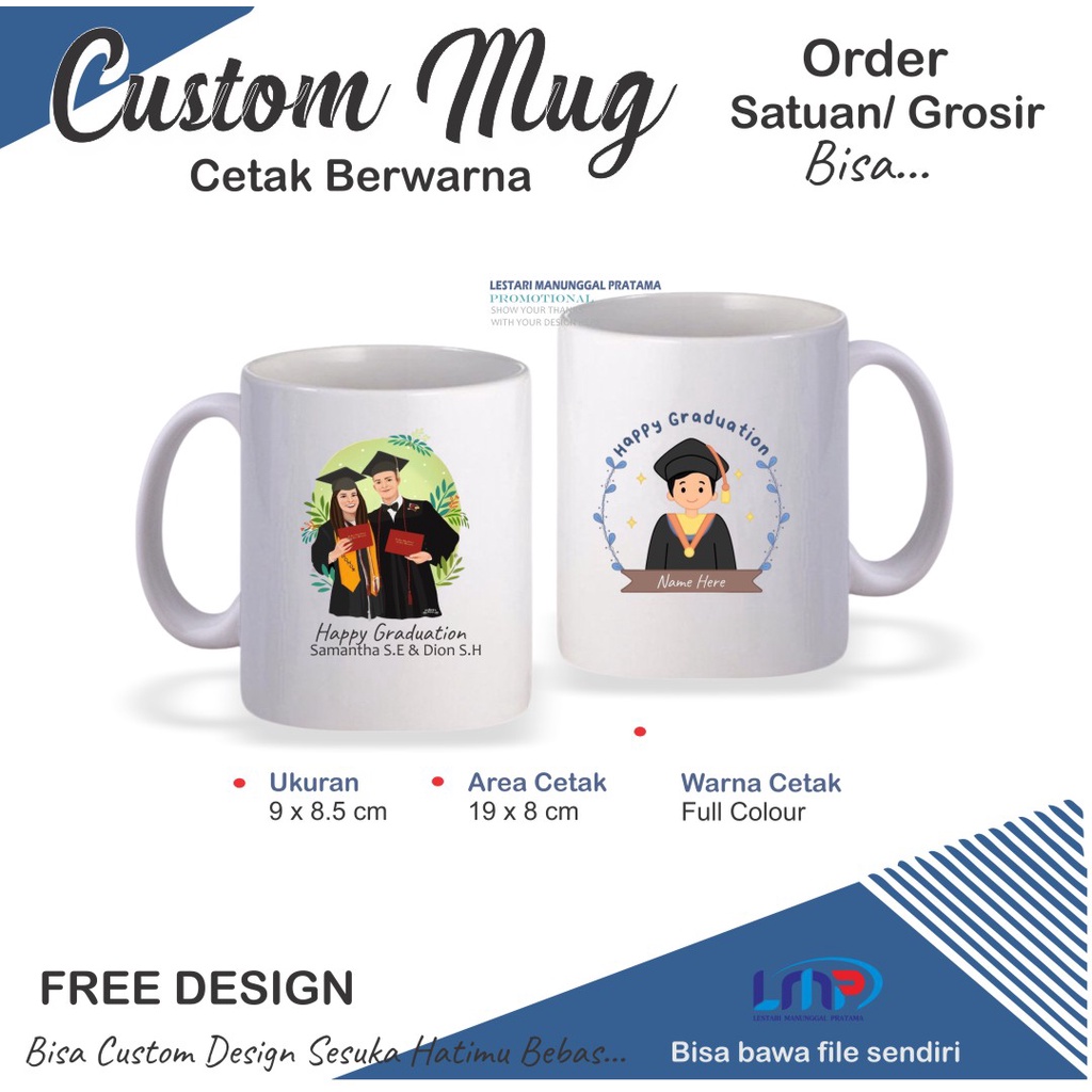 Jual Mug Wisuda Custom (nocode 24) / Hadiah Wisuda/ Kado Wisuda ...