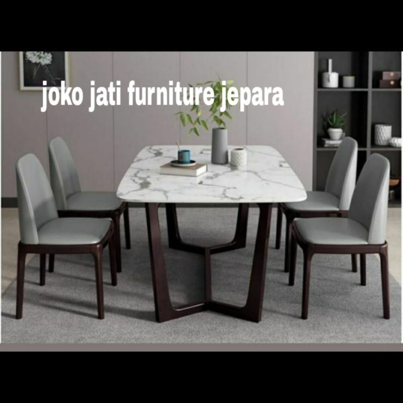 Jual dining table/meja top marmer/meja makan | Shopee Indonesia
