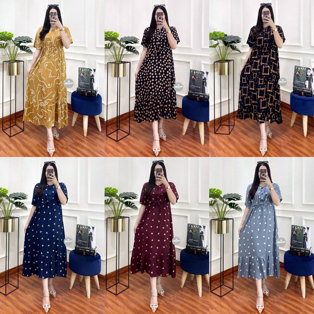 Jual Daster Ruffle kekinian busui - Baju tidur daster kekinian - Daster ...